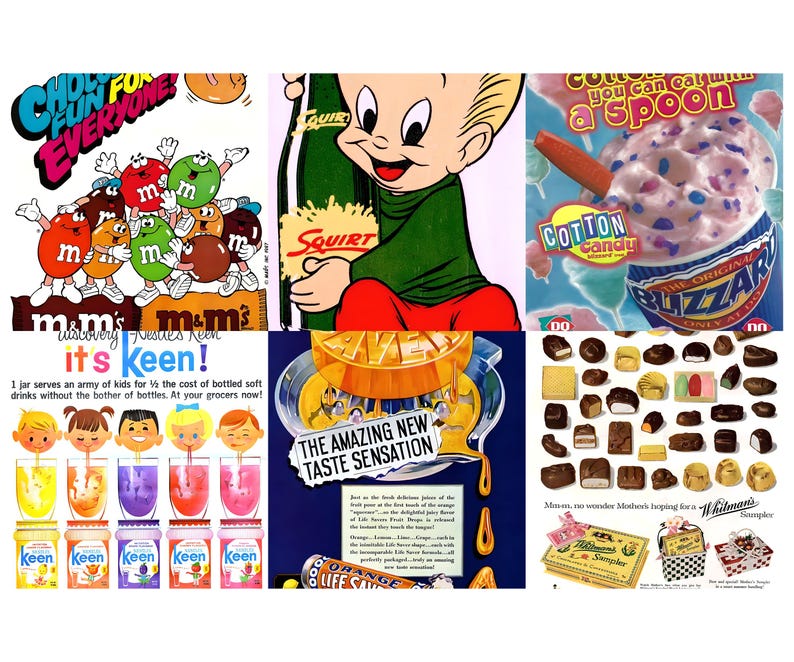 Vintage Candy Advertisement Poster | Vintage Posters Collection | Junk ...
