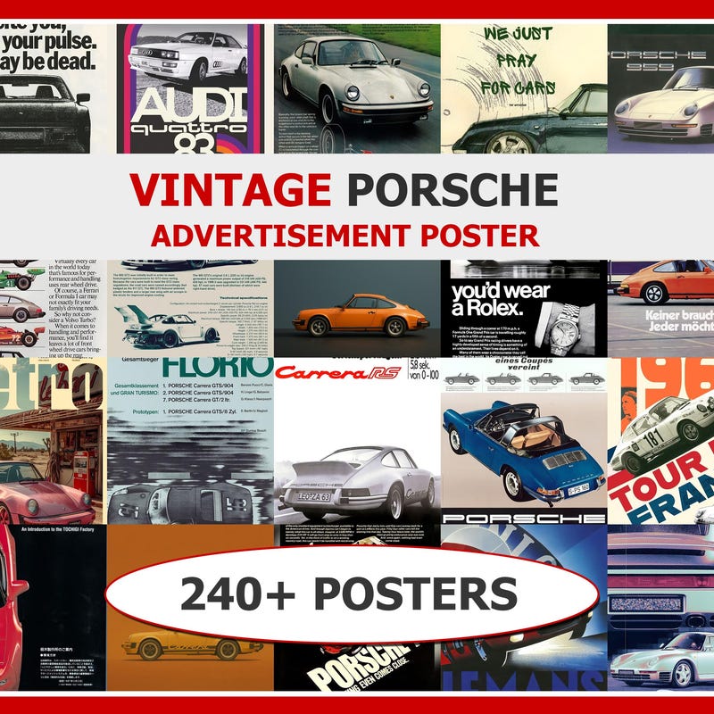 Old Car Advertisement Poster - Etsy UK
