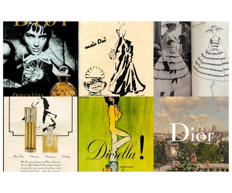 Vintage Dior Advertisement Poster | Vintage Posters Scrapbook Junk ...