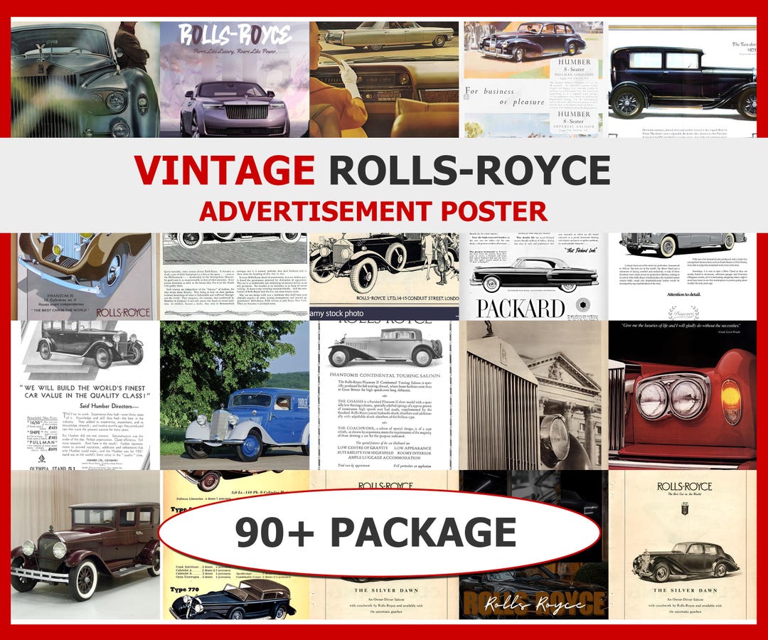 Vintage Rolls Royce Poster | Vintage Posters Scrapbook Junk Journal ...