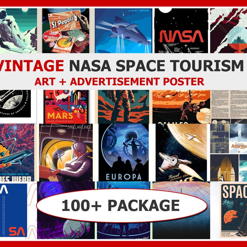 Retro Space Poster - Etsy