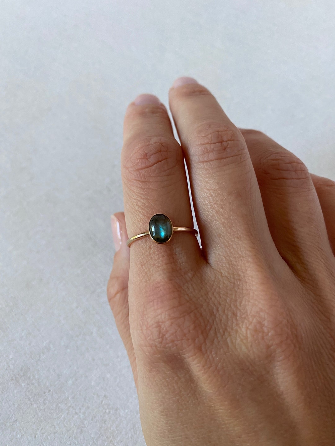 Labradorite Ring, Gold Gemstone Ring, Silver Ring, Oval Stone Ring ...