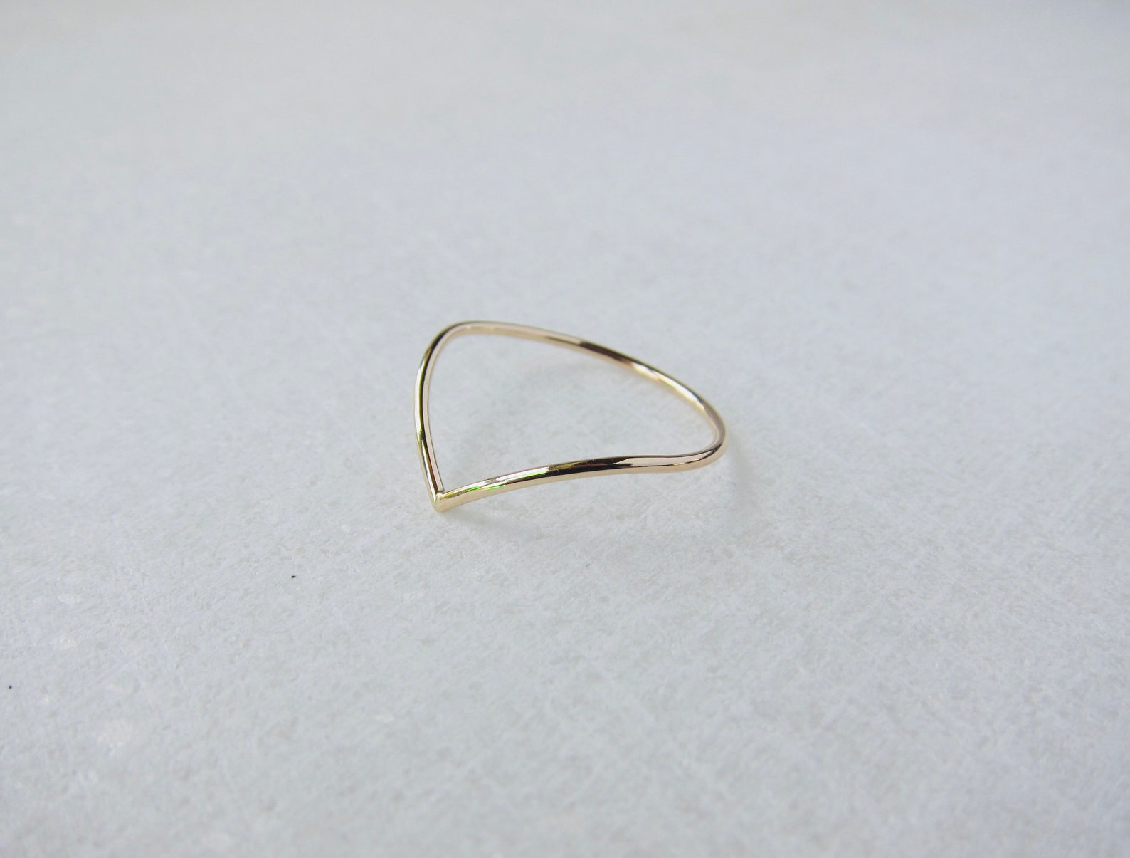 Thin V Ring Gold Filled Chevron Ring Thin Point Band High - Etsy