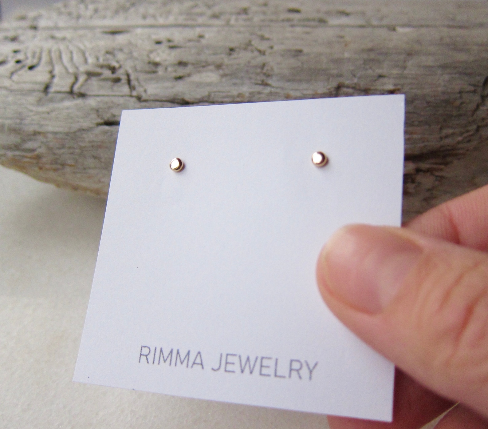 14k Gold Stud Earrings 3mm Circle Studs Flat Tiny Studs | Etsy