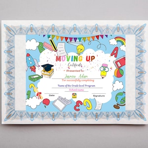 Editable Preschool Moving up Certificate, Prek Moving up Certificate ...