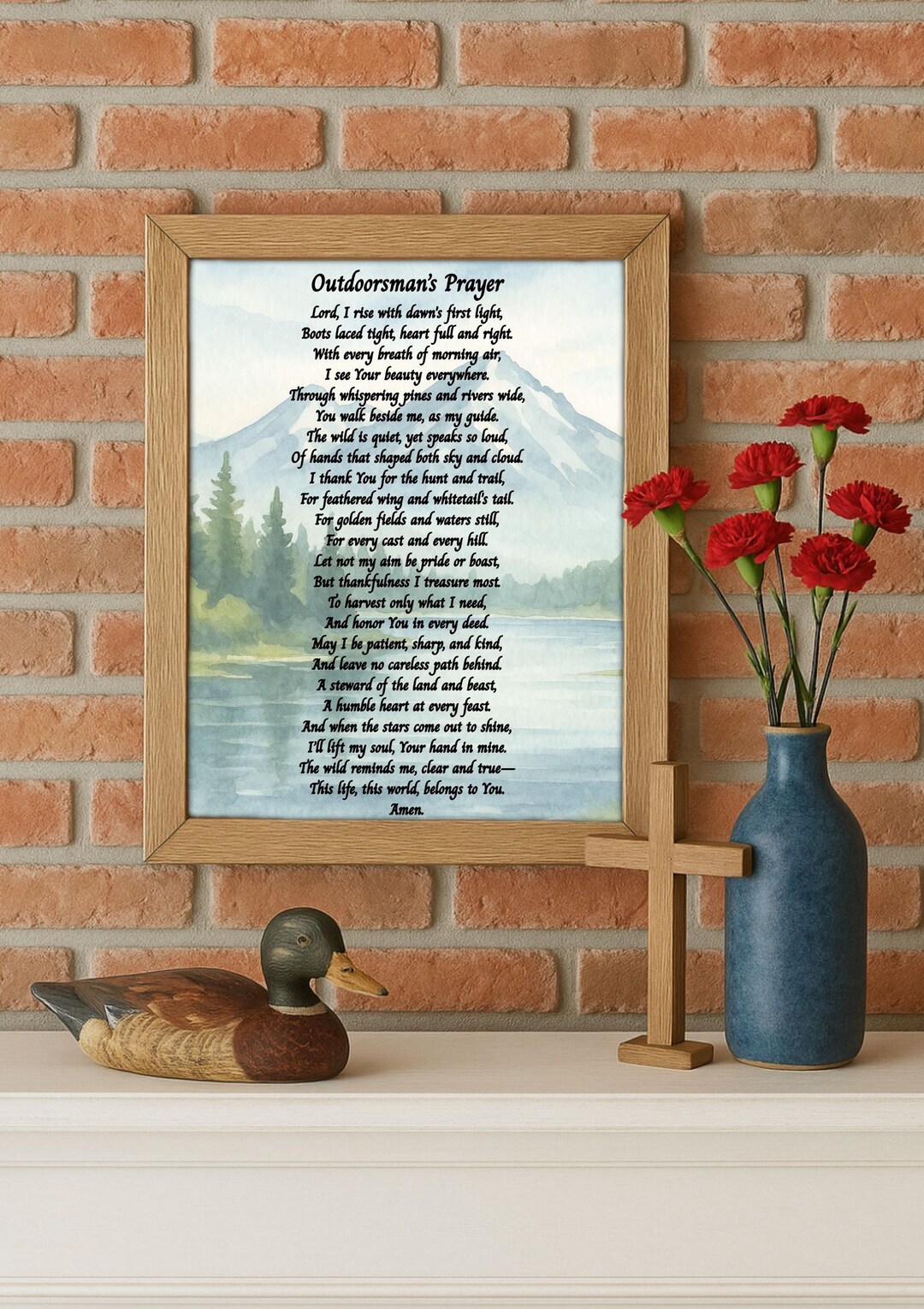 Outdoorsman's Prayer Wall Art Printable | Christian Hunting & Fishing ...