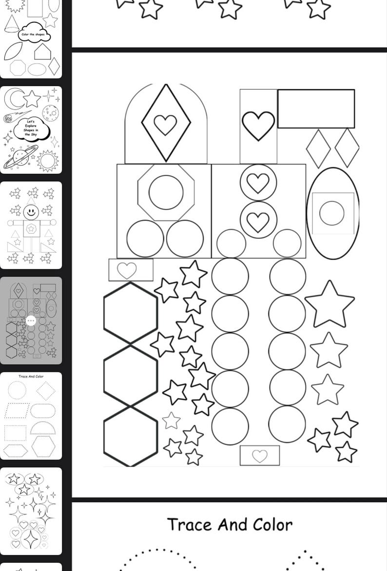 Printable Shapes Coloring Book for Kids - Fun Geometric Learning ...