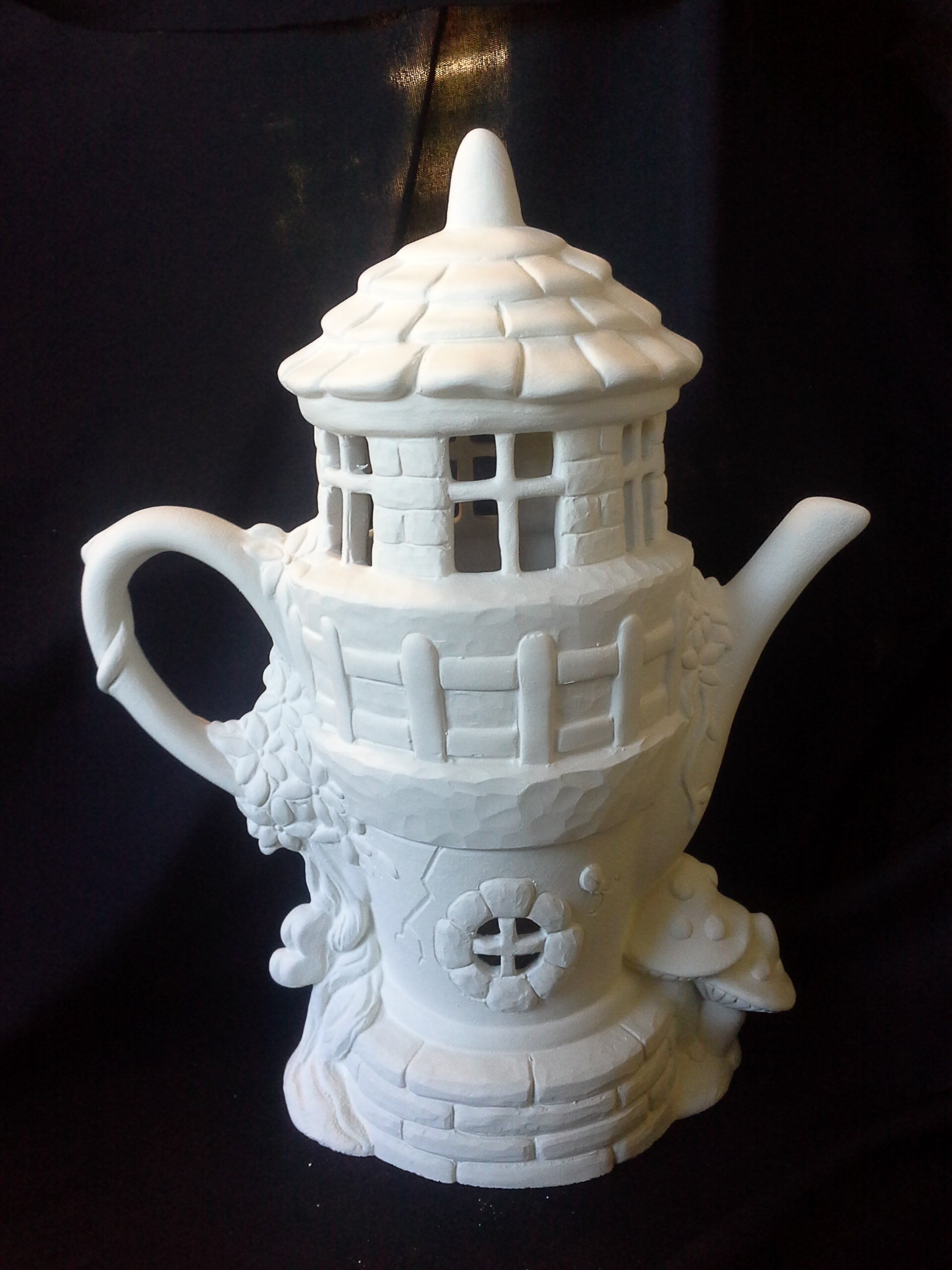 Fairy Garden Enchanted Teapot House Ceramic Bisque - Etsy