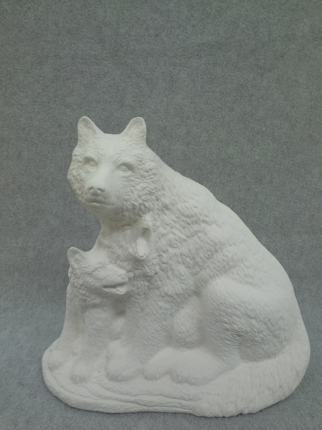 Ceramic Wolf Family Bisque (unfinished) - Etsy
