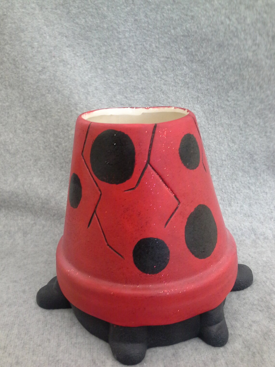 Ceramic Ladybug Pot finished - Etsy