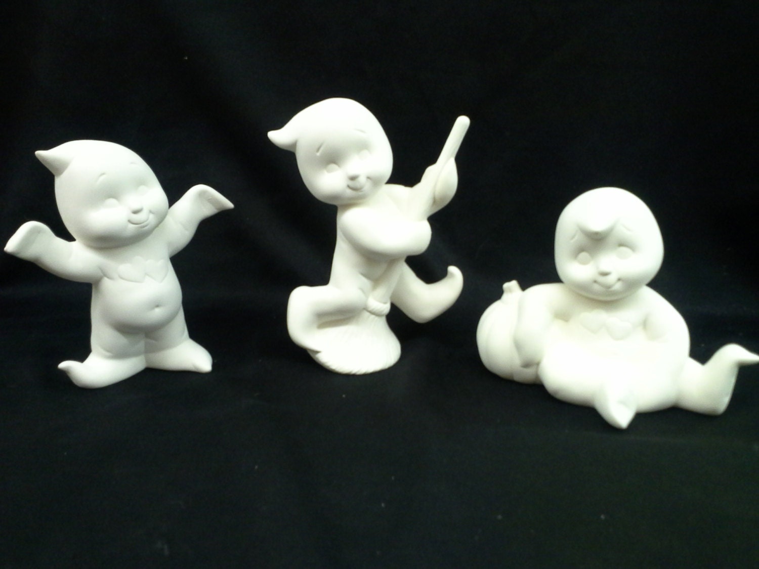 Ceramic Boo Baby Trio Bisque unfinished - Etsy