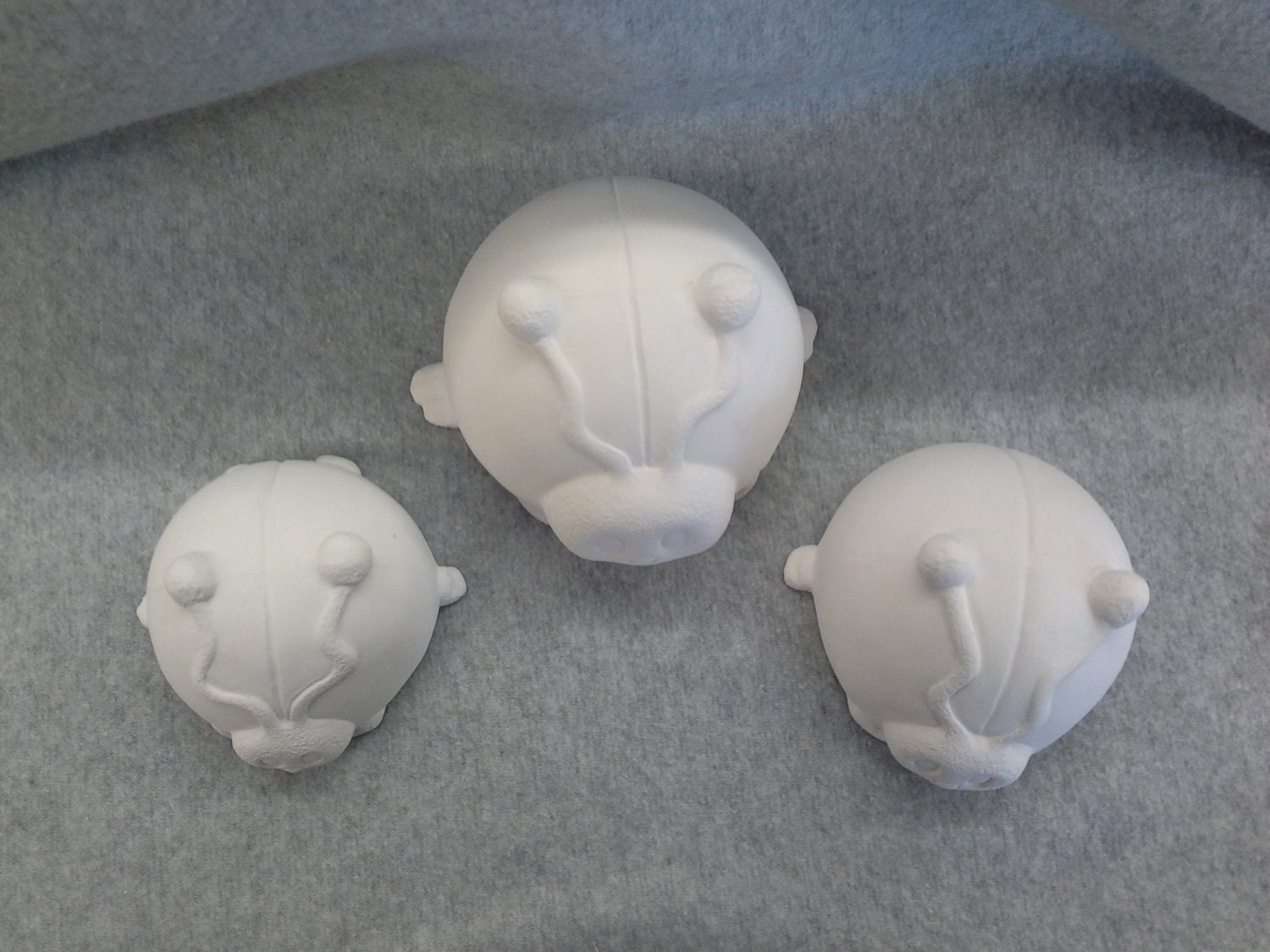 Ceramic Ladybugs Bisque unfinished | Etsy