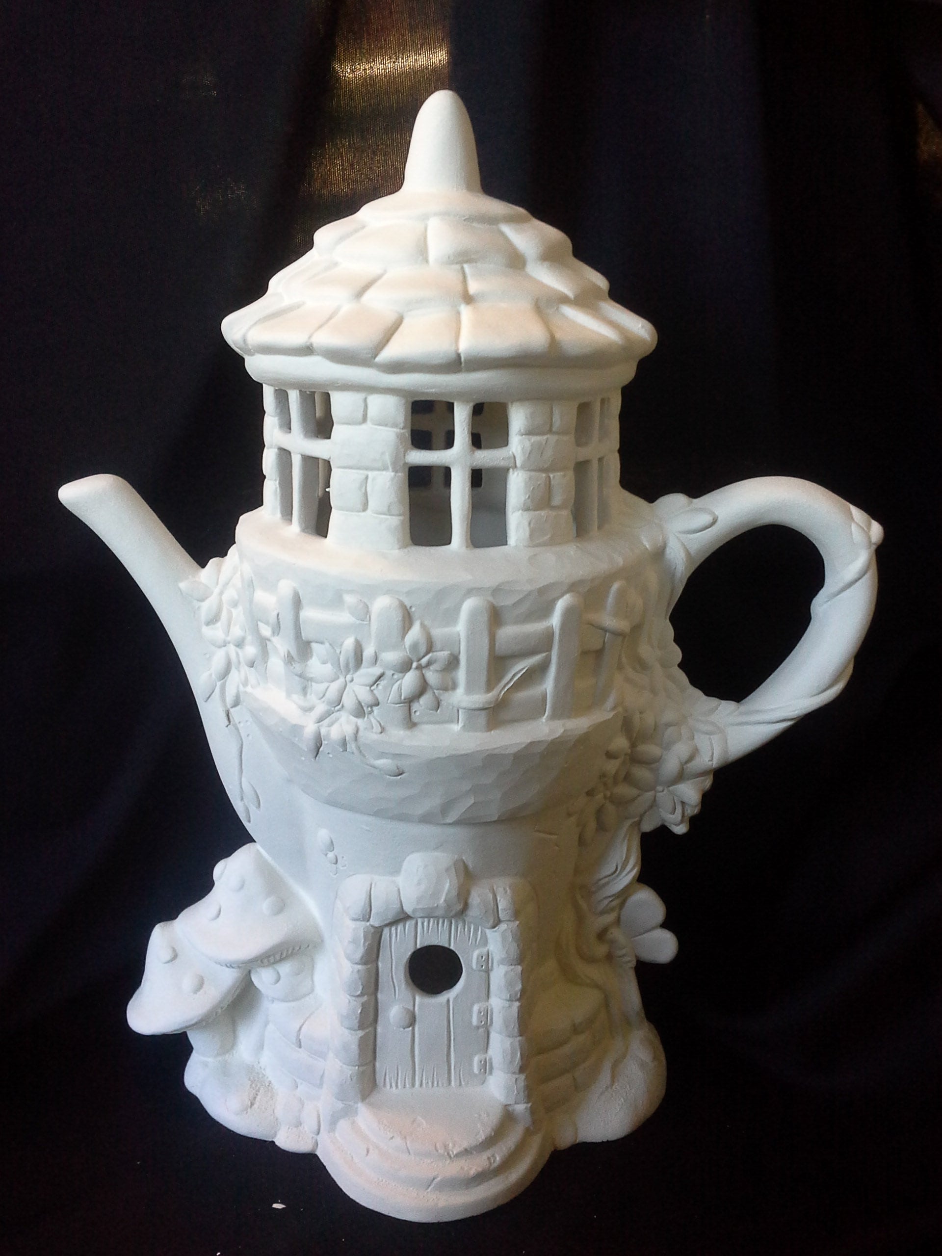 Fairy Garden Enchanted Teapot House Ceramic Bisque - Etsy