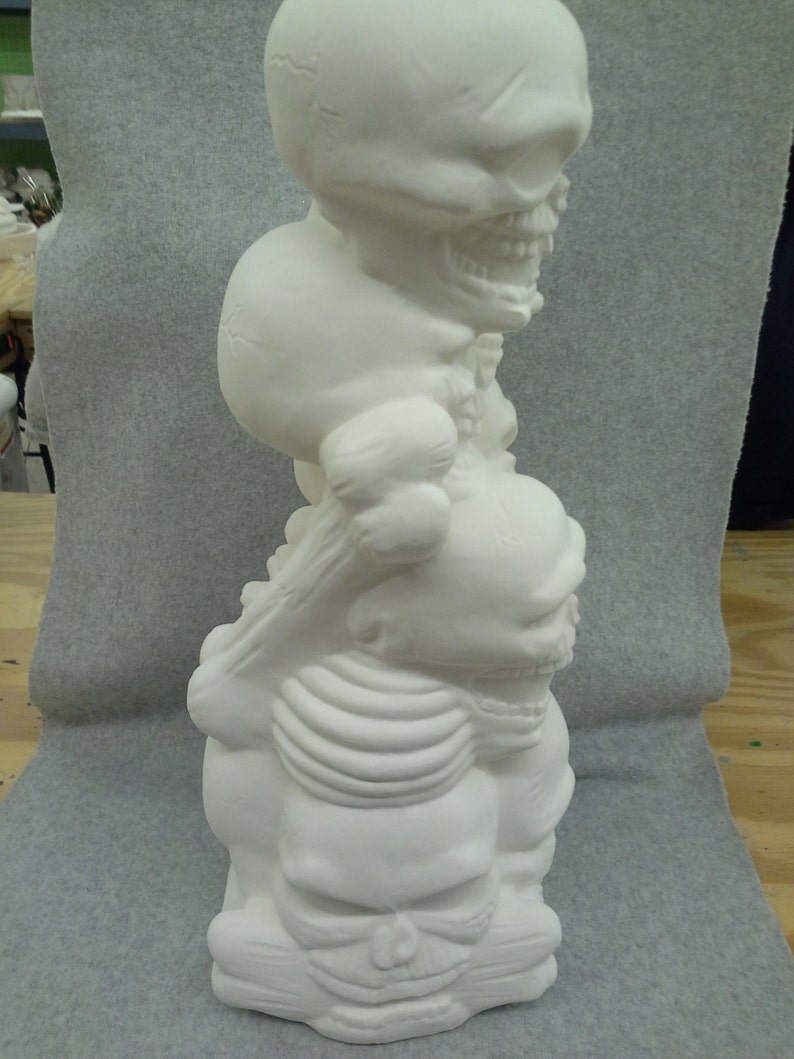 Ceramic Skull Stack Bisque (unfinished) - Etsy