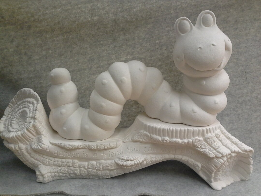 Ceramic Inch Worm Bisque (unfinished) - Etsy