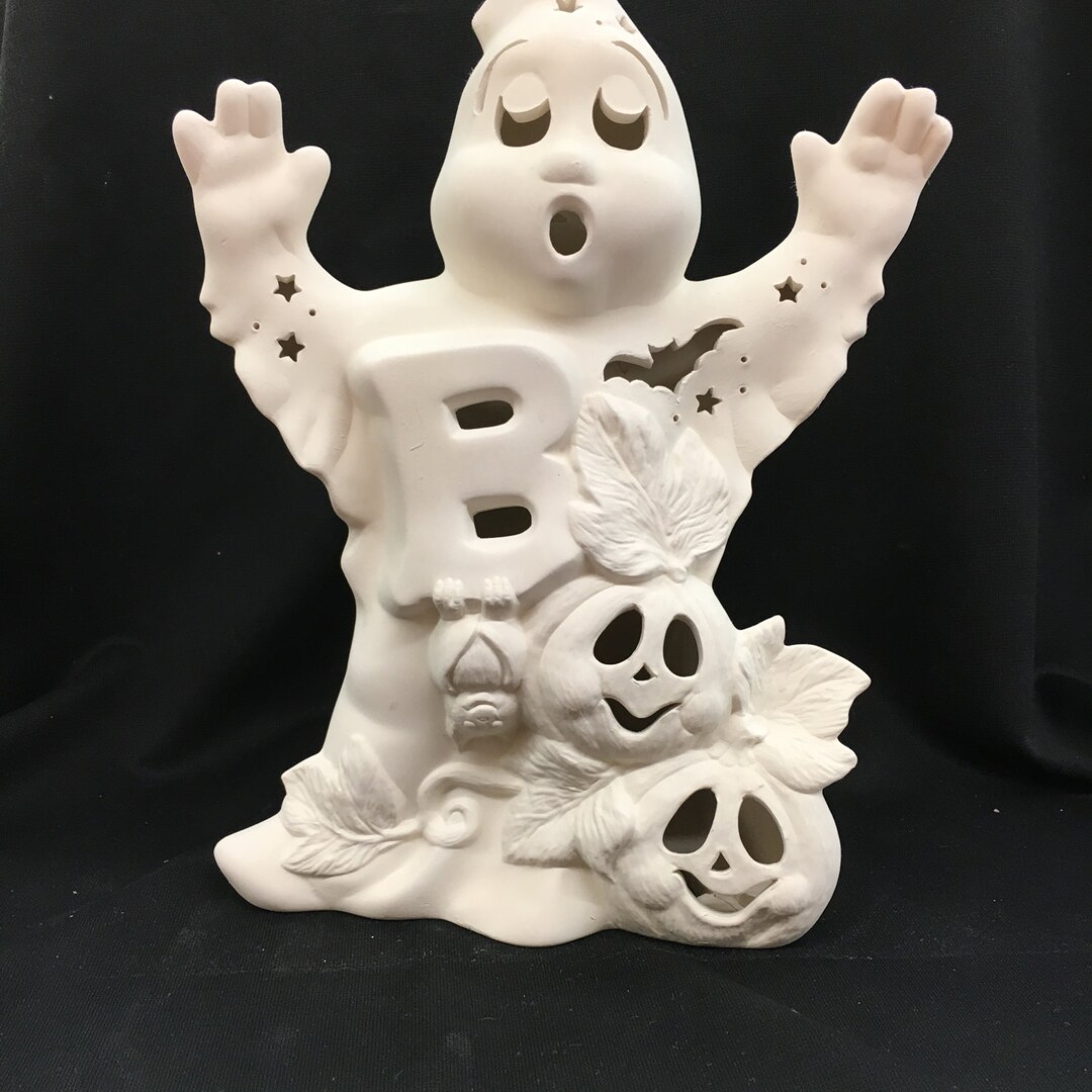 Ceramic Boo Ghost Bisque unfinished - Etsy