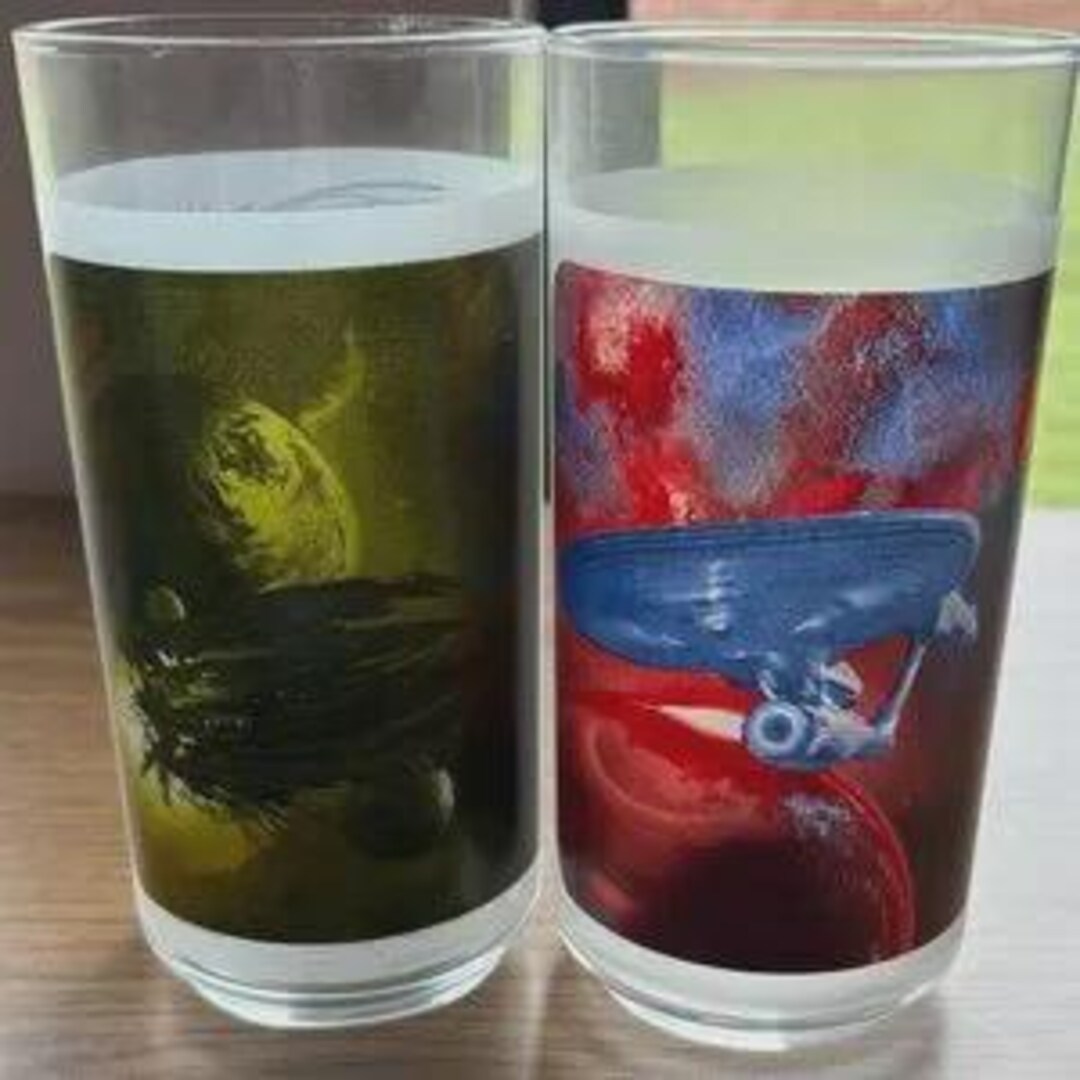 Star Trek Themed Glass Set- 4 - Etsy