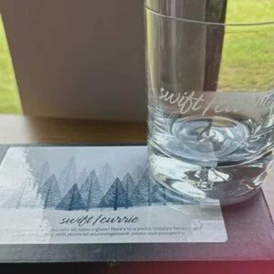 Swift Currie Clear Old Fashion Glass Set of Two/ Beautiful Clear ...