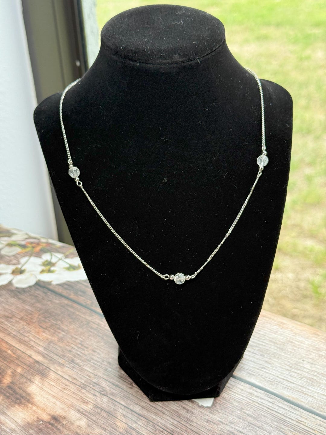 Lead Crystal Bead Necklace | Vintage Avon Necklace | Retro Costume ...