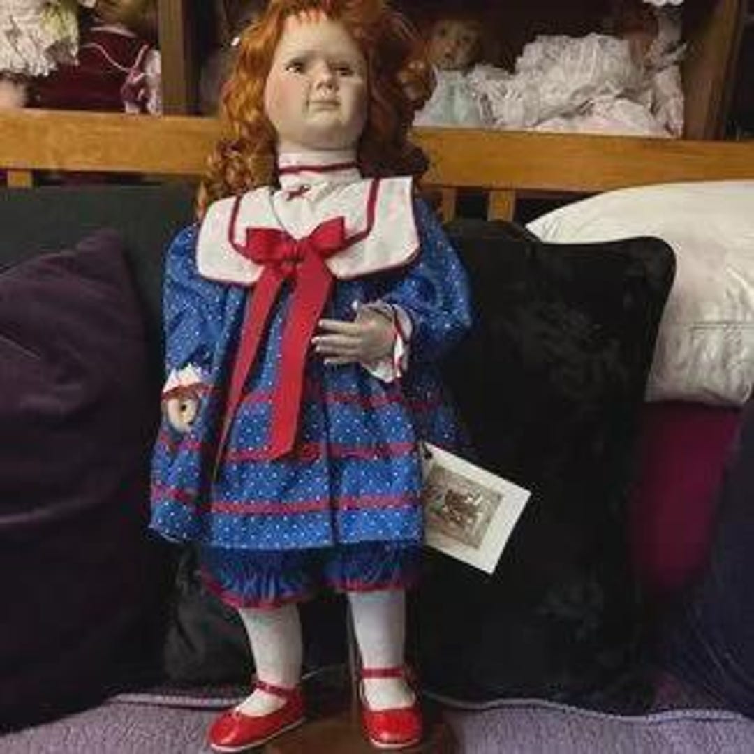 Meribeth by World Gallery Classic Red and Blue Porcelain Doll - Etsy