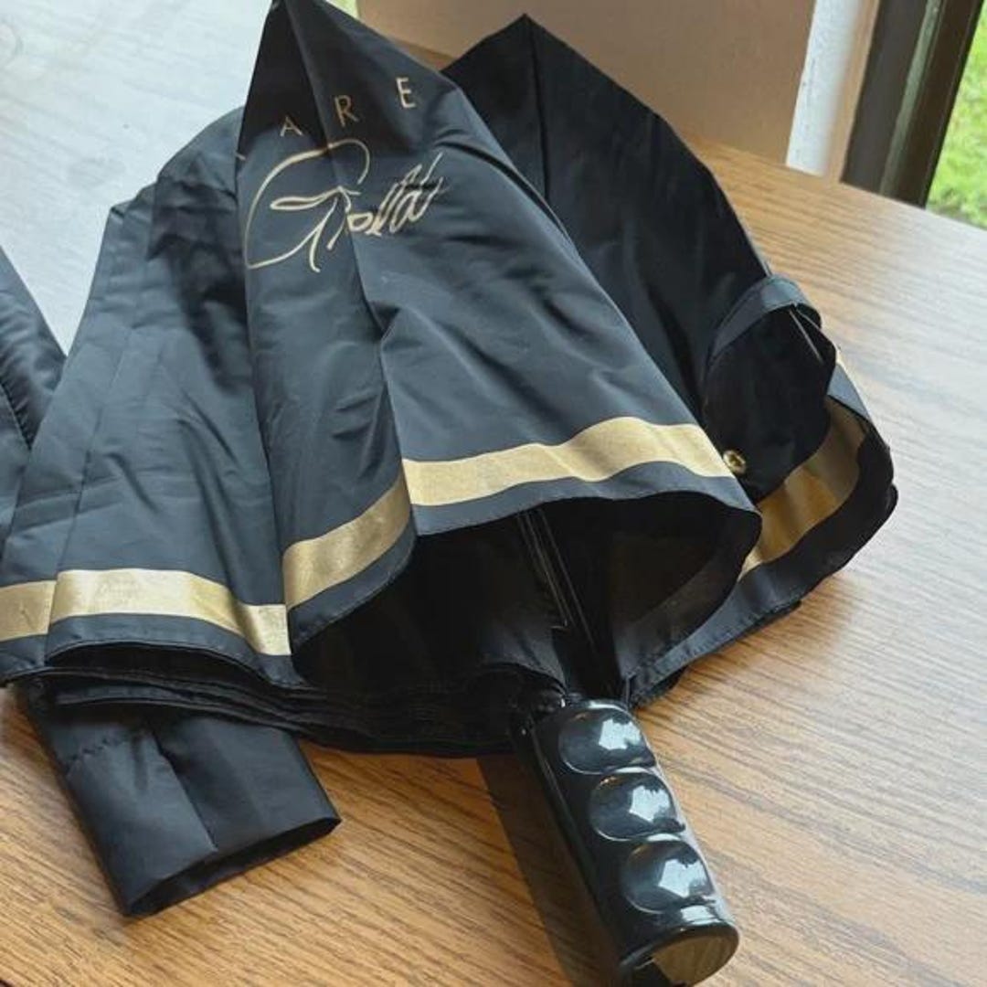 Rare Gold Avon Black and Gold Umbrella - Etsy