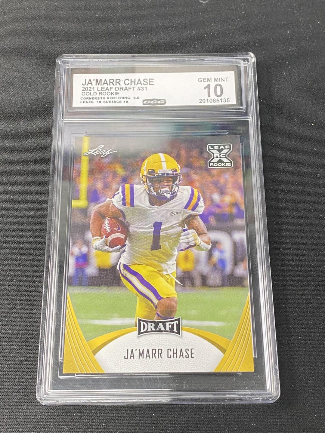 Ja'marr Chase 2021 Leaf Draft 31 Gold CCG 10 LSU Tigers Rookie - Etsy