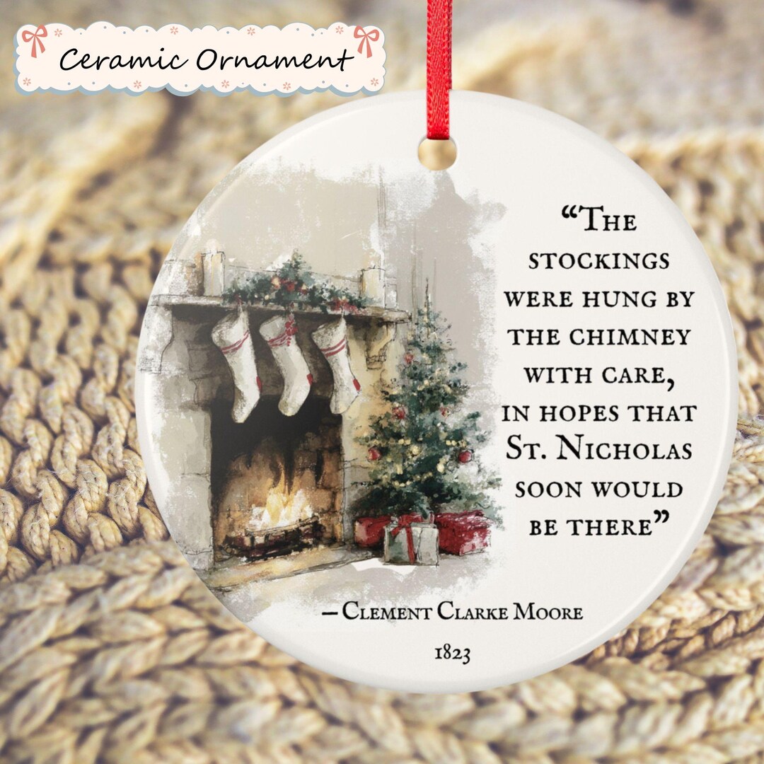 Night Before Christmas Ornament, Literary Christmas Quote, Family Gift ...