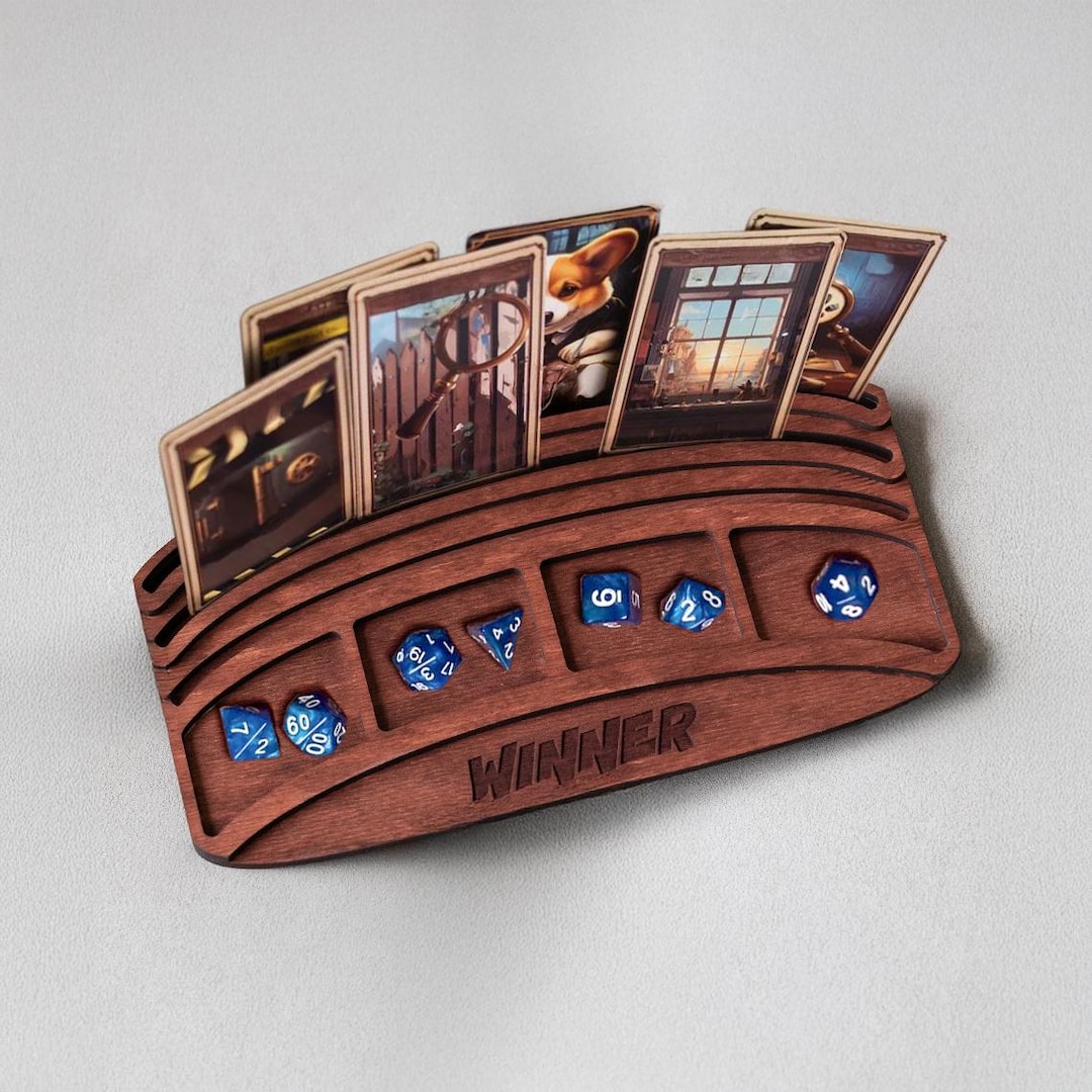 Custom Board Game Card Holder, Wooden Board Game Card Storage ...