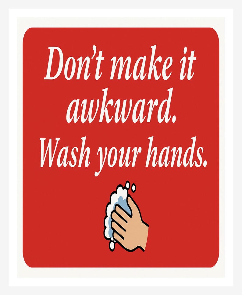 Funny Bathroom Sign Bundle | Hand Washing Humor| Restaurant Decor ...