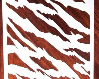 Tiger stripe stencil | Etsy