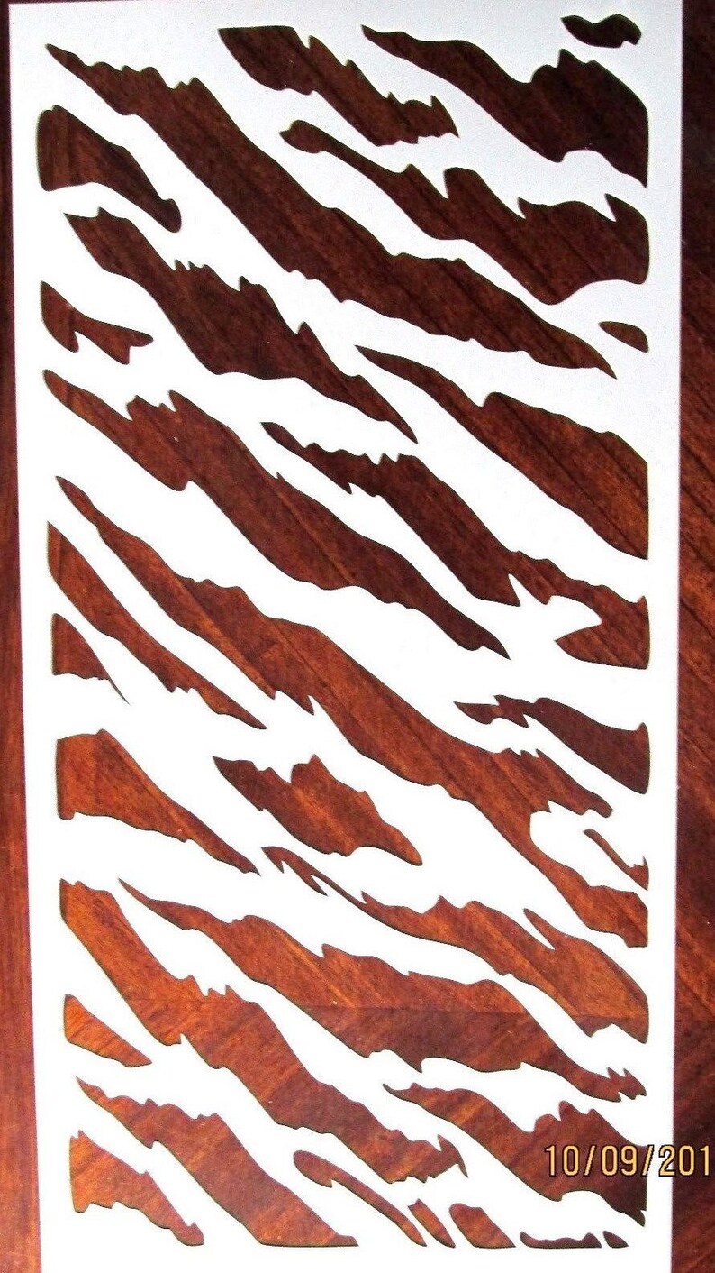 Tiger Stripes Large Stencil Template Reusable 10 Mil Mylar Etsy
