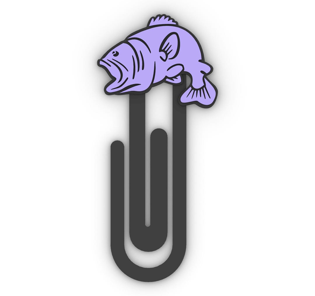 Paperclip Fish - Bookmark - 3MF Pre-painted , STL File for 3D Printer ...