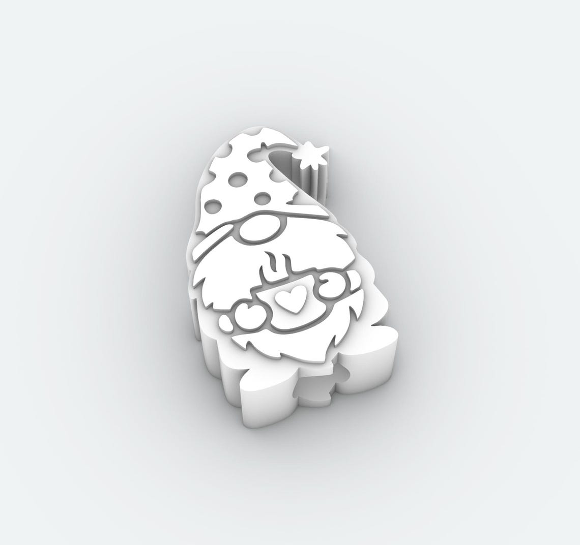 Gnome Holding a Coffee Cup Straw Topper | Fits Standard & Stanley ...