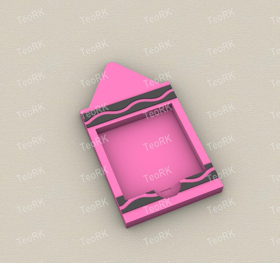 Post-it, Sticky Note Holder Crayon 2 - 3MF Pre-painted , STL File for ...