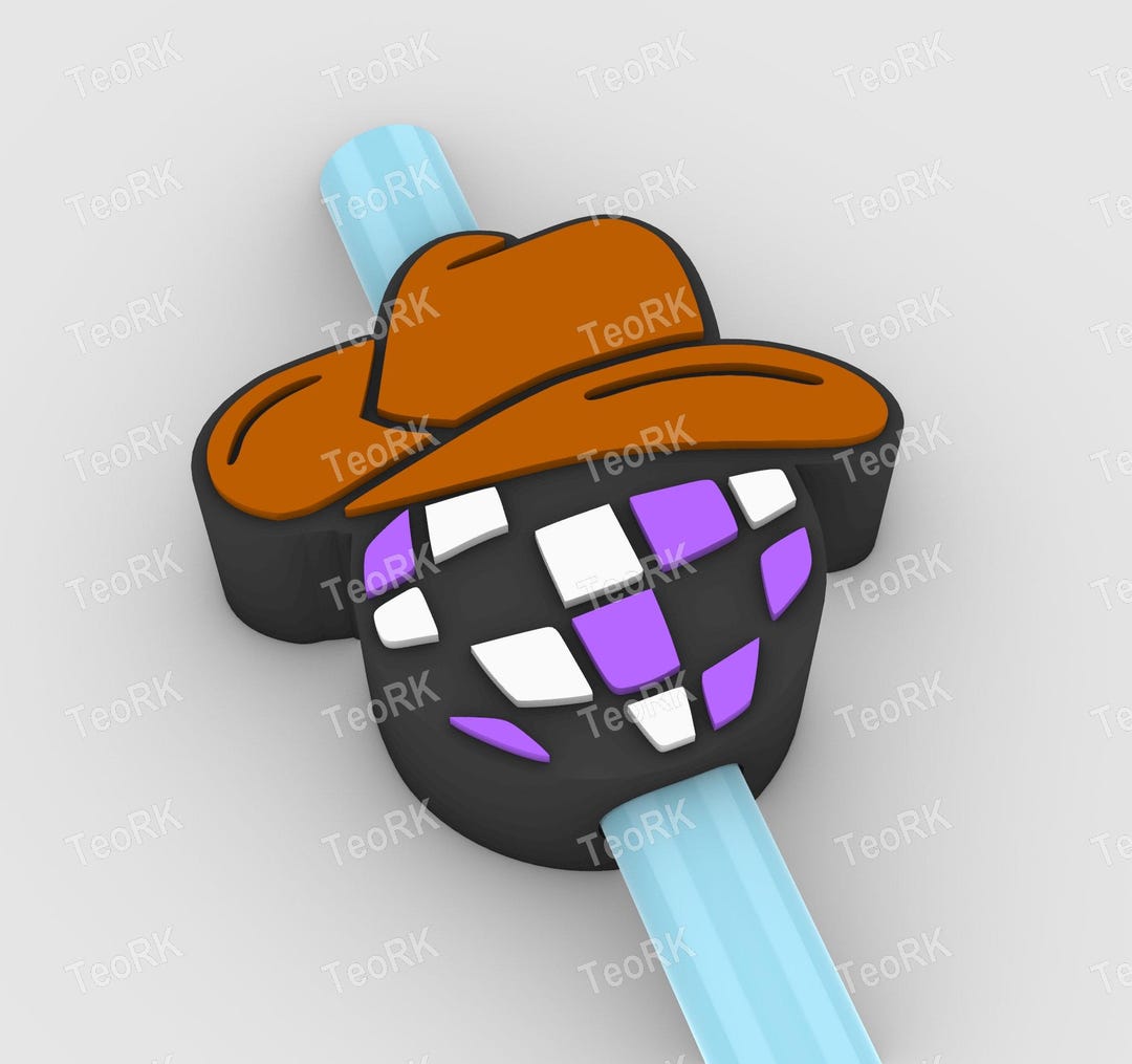 Cowboy Hat in a Sphere Straw Topper | Fits Standard & Stanley Straws ...