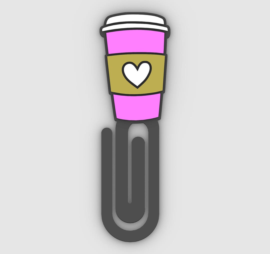 Paper Clip, Bookmark - I Love Starbucks - 3MF Pre-painted , STL File ...