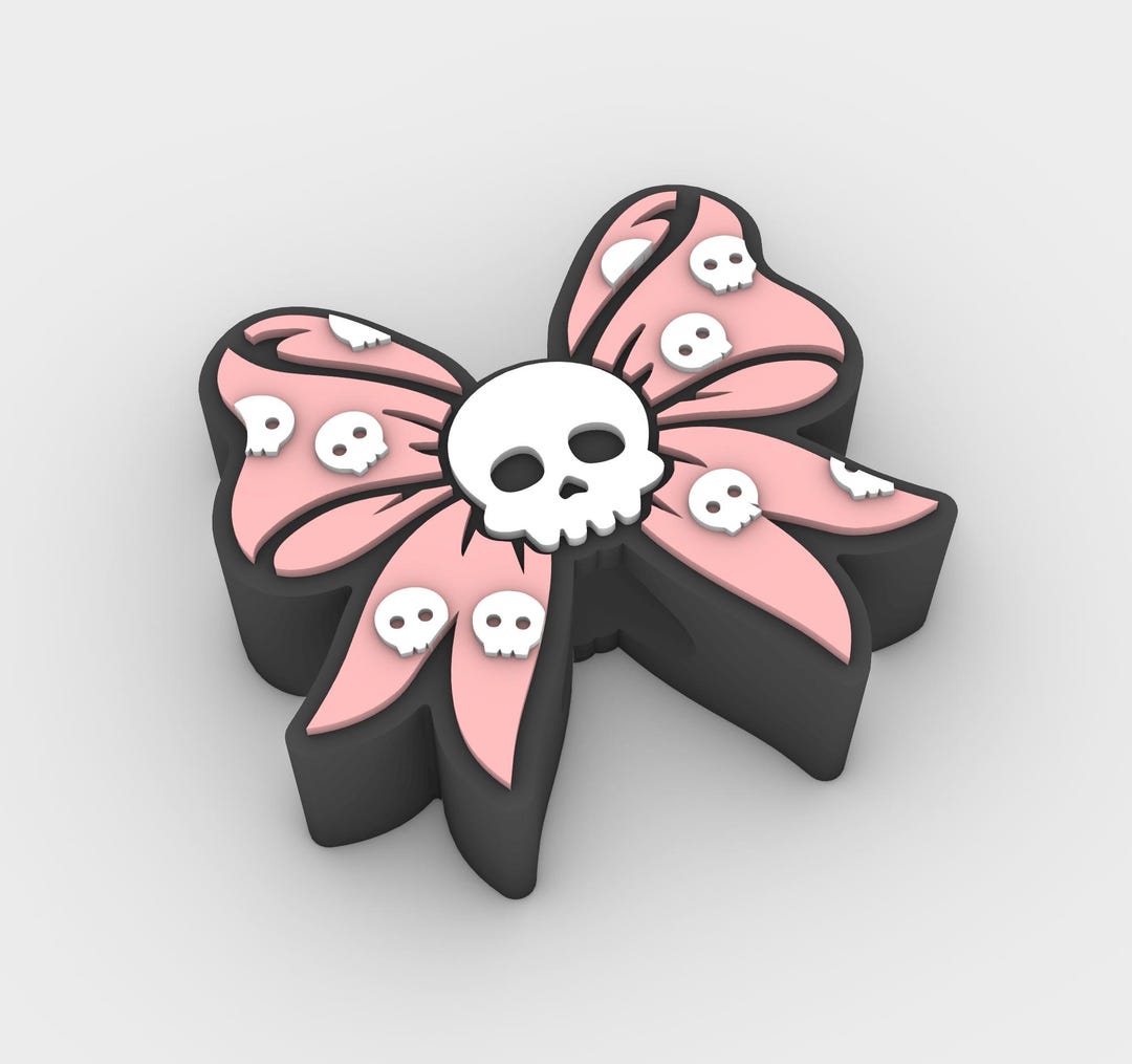 Skull Bow Straw Topper | Fits Standard & Stanley Straws | STL Files and ...