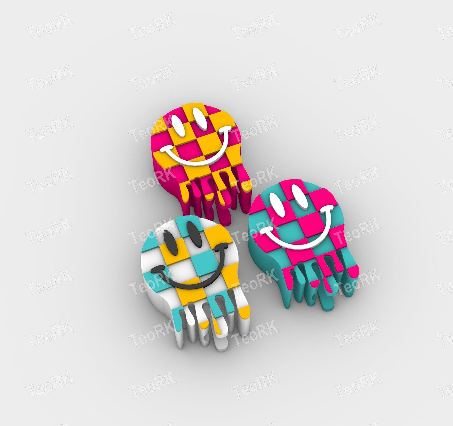 Melting Smiley Face Straw Topper - Fits Standard & Stanley Straws - STL ...