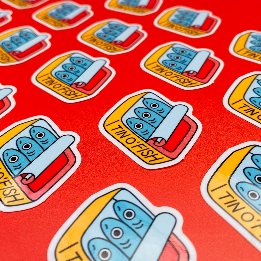 Tin O' Fish Sardine Can Vinyl Sticker - Etsy