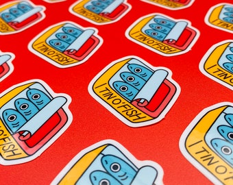 Tin of Sardines Sticker Fish Can - Etsy