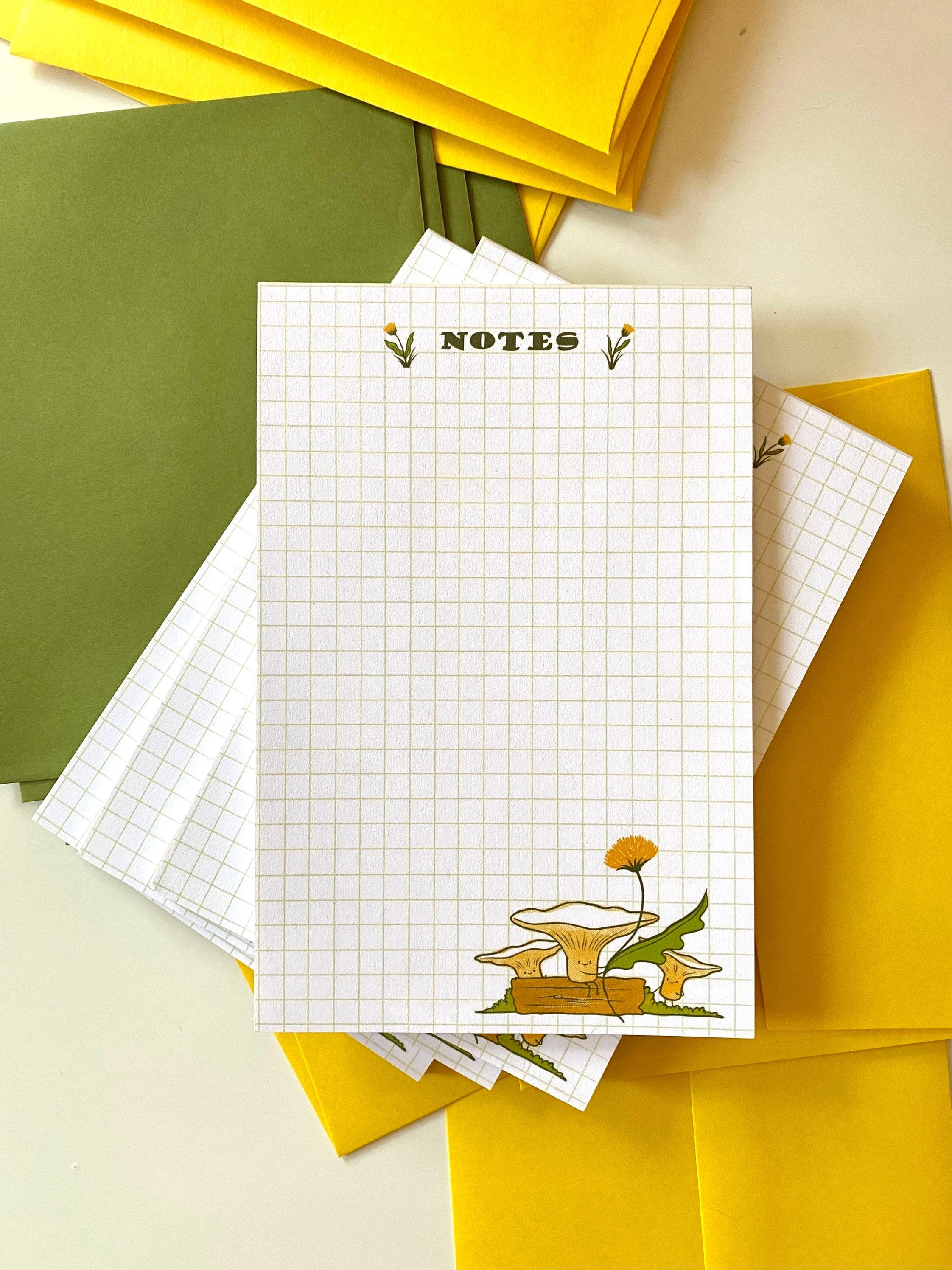 Vintage Inspired Fungi Friends Mushroom Grid Notepad - Etsy
