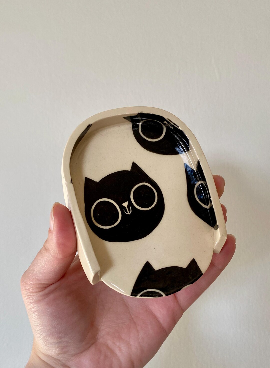 Black Cat One of a Kind Handmade Ceramic Spoon Rest - Etsy
