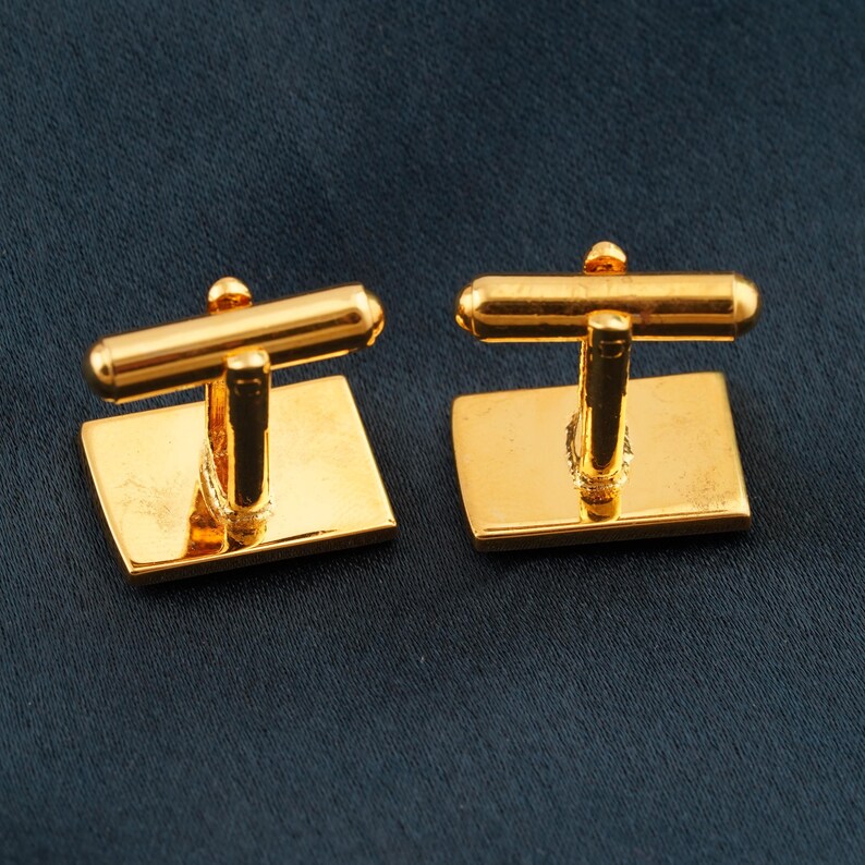Handmade Round Diamond Cufflinks, 14K Gold Plated Silver, Pave Set - Etsy