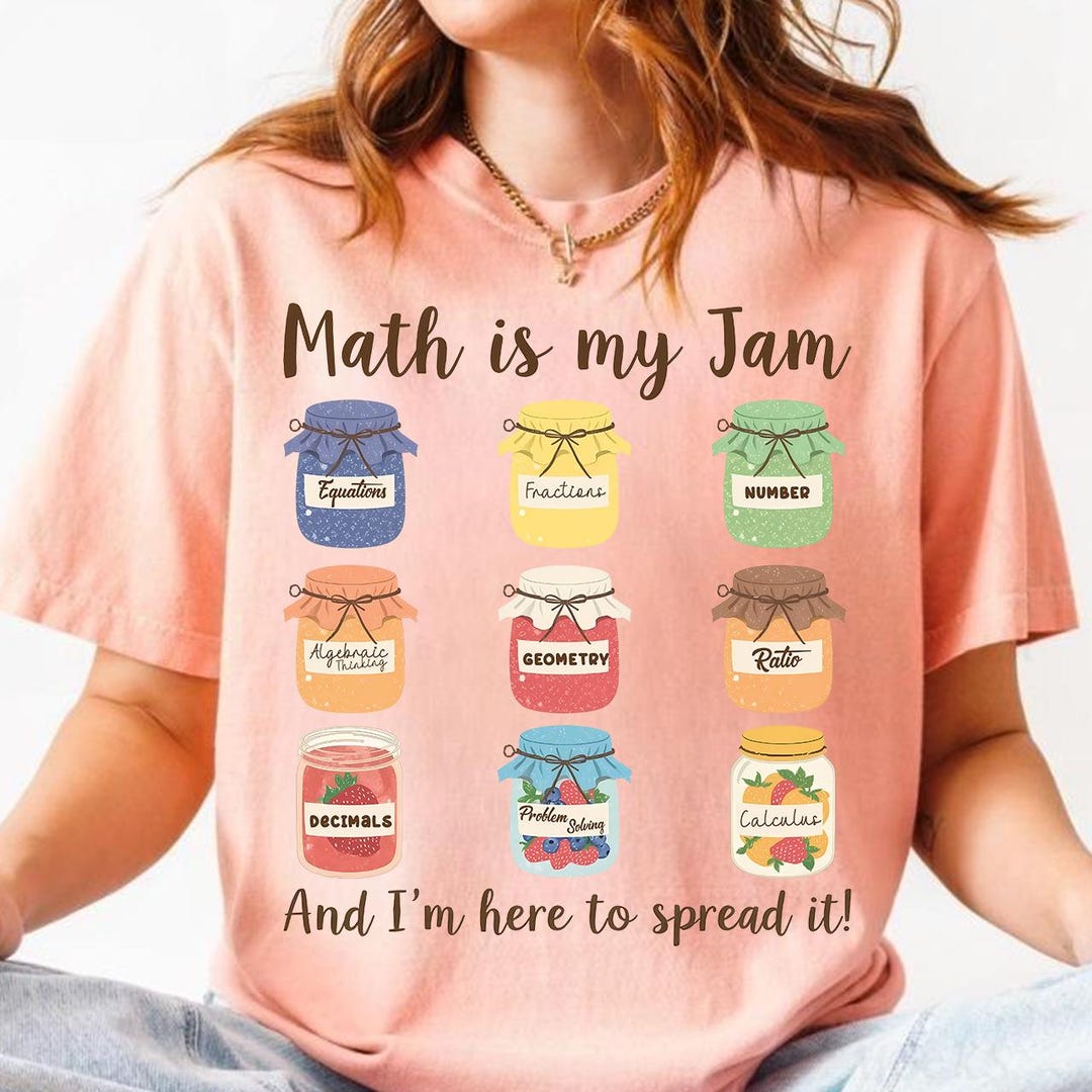 Math is My Jam PNG, Cute Teacher Shirt Sublimation Design, Back to ...