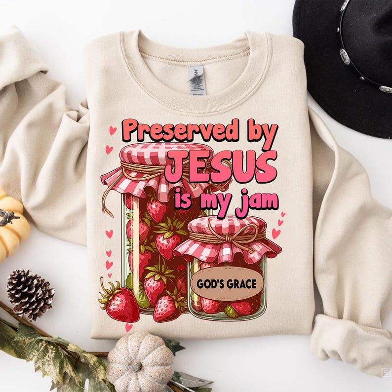 Preserved by God’s Grace Png, Jesus is My Jam Strawberry Jar ...