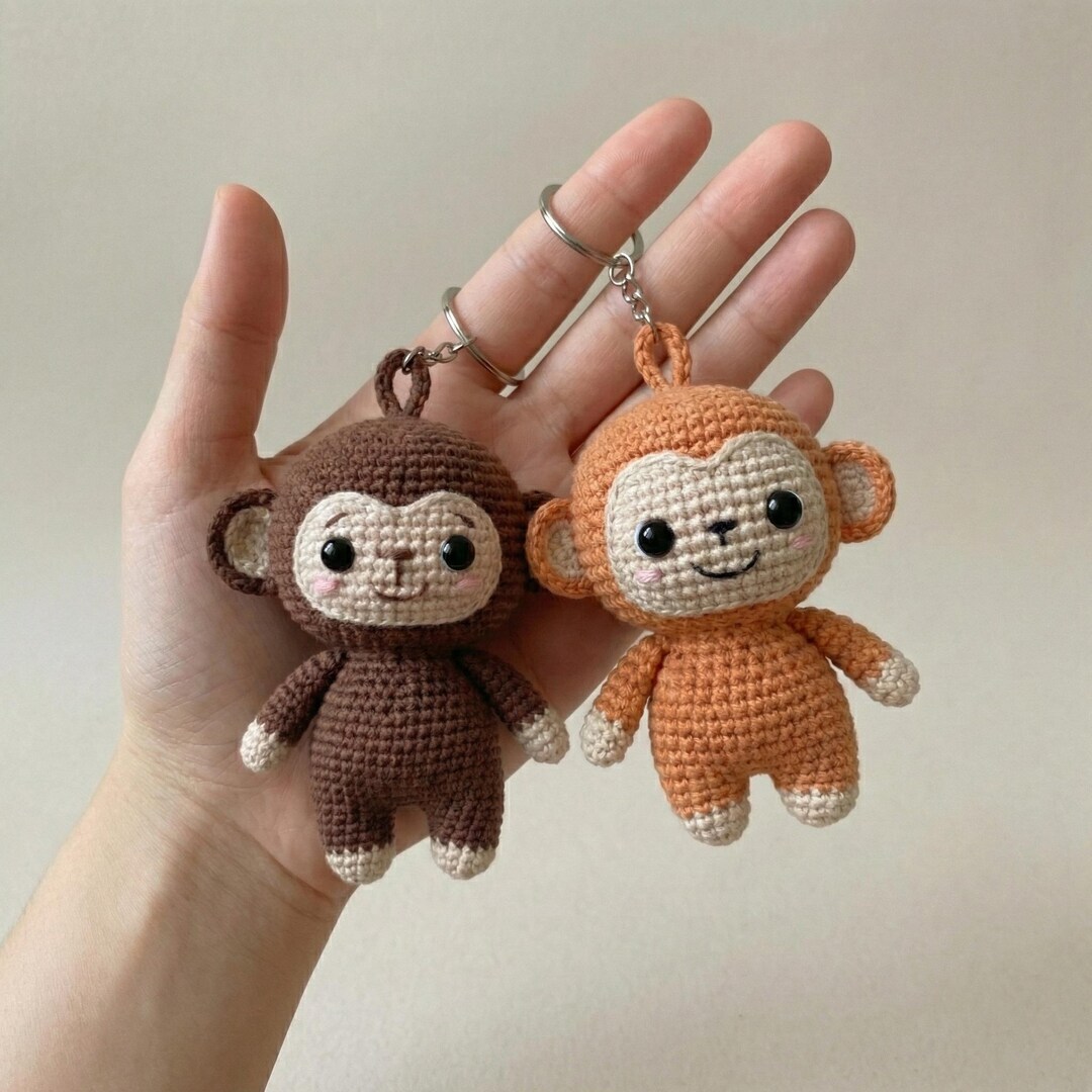 Viral Punch Monkey Keychain Inspired – Cute Baby Monkey With Plush Toy ...