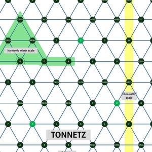 Tonnetz Musical Note Organization Poster Annotated With Chords and ...