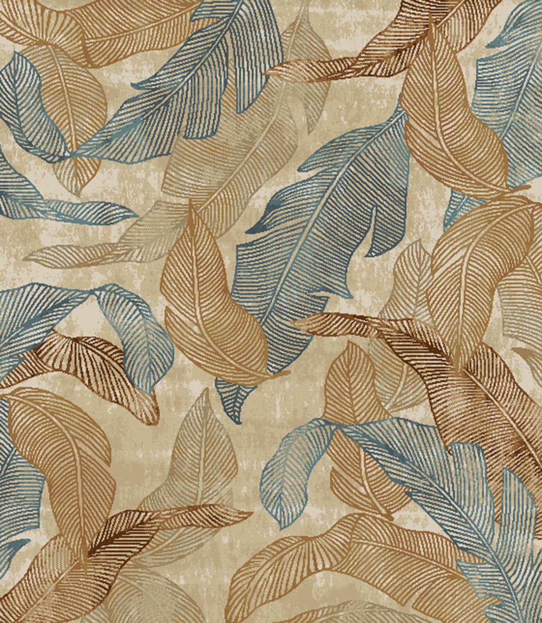 Autumn Leaf Rug Design, Fall Floral Digital Pattern, Nature Inspired ...