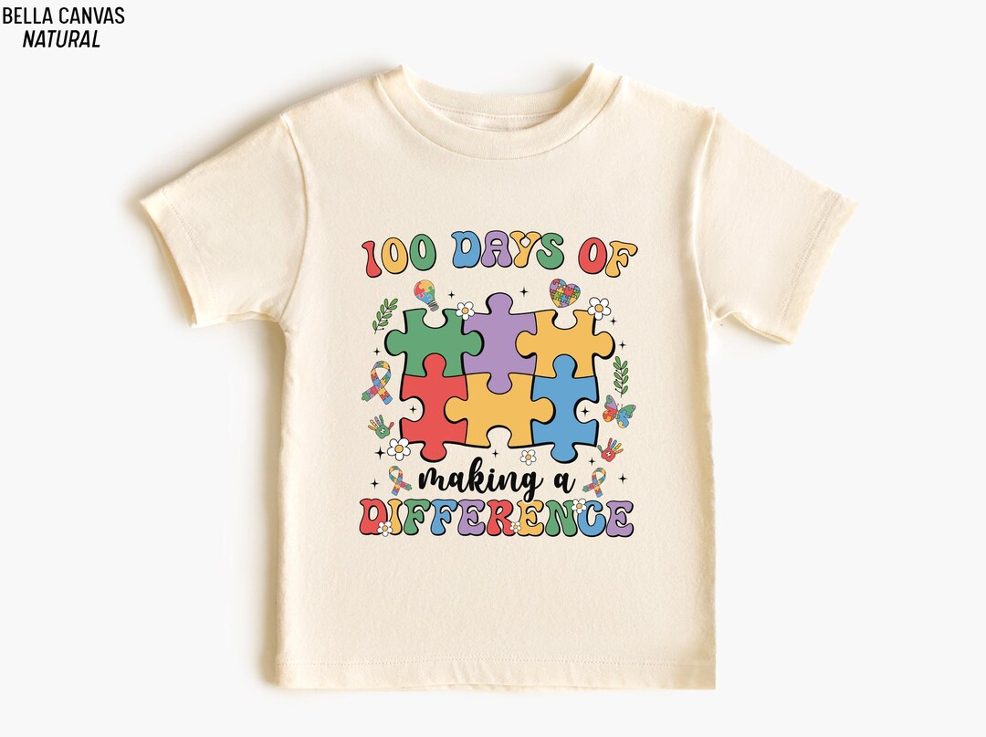 100 Days of Making a Difference Shirt for Kids, 100th Day of School ...