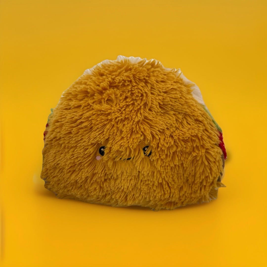 Squishable Taco Plush Stuffed Toy Super Soft Pillow Embroidered Eyes ...